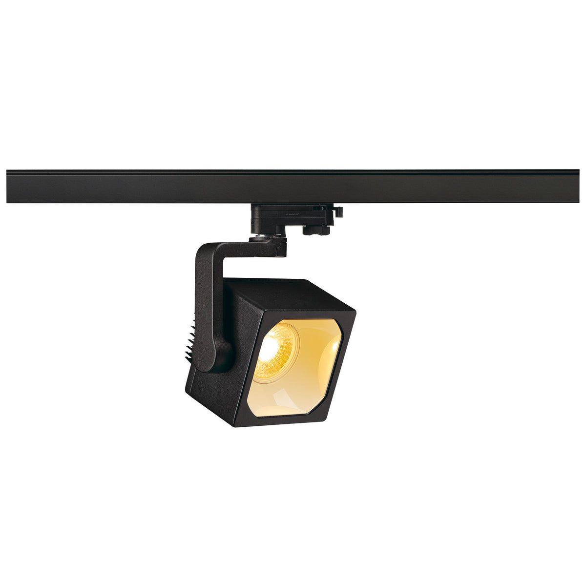 EURO CUBE, spot for 240V 3-phase track, LED, 3000 K, black, 60°, incl ...
