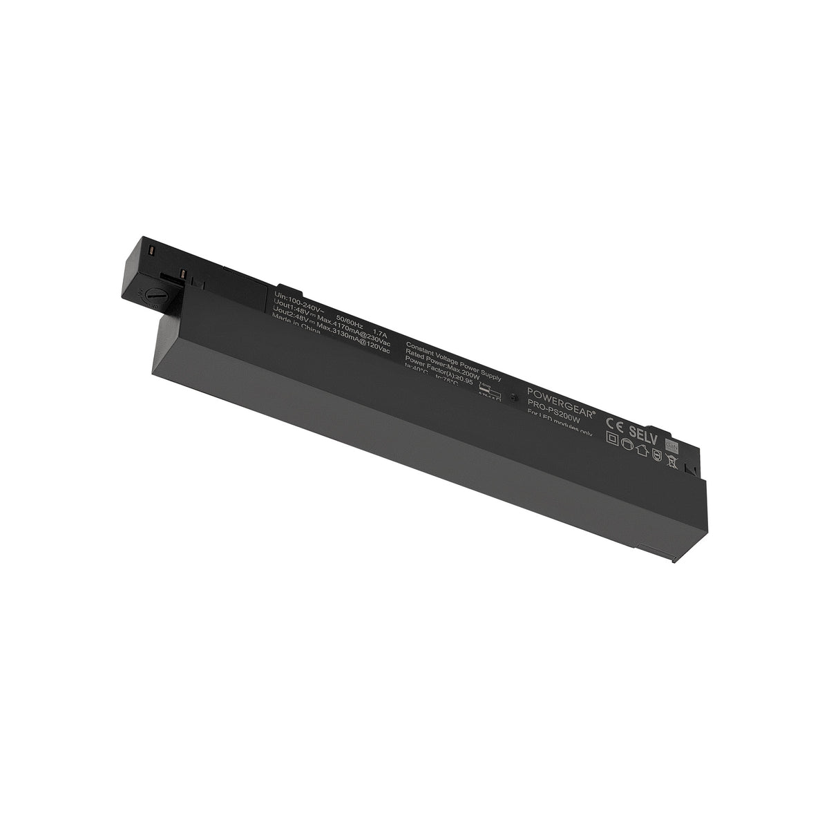 48V SYSTEM, Intrack LED driver, 48VDC, 200 W, On/Off, terminal for 220 ...