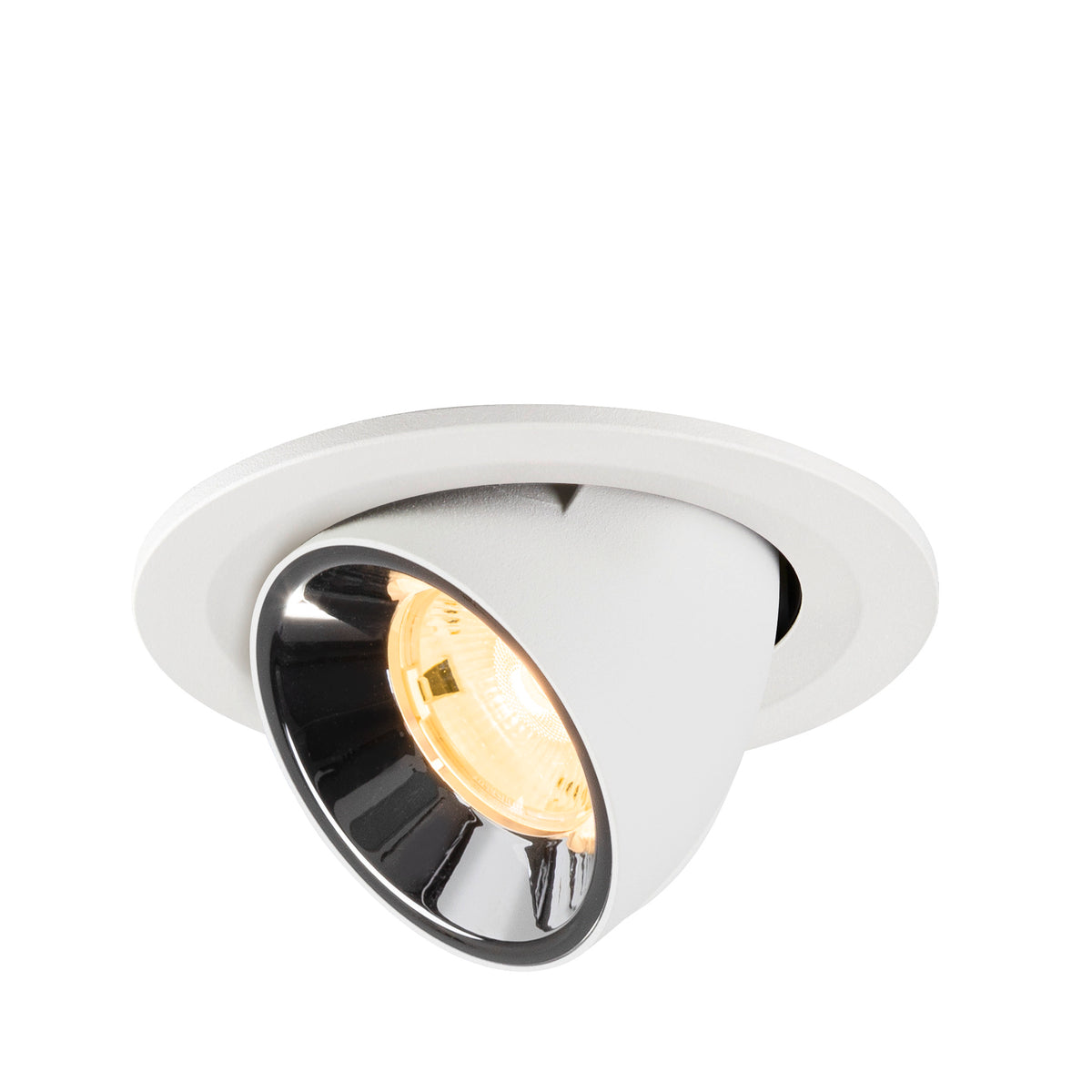 NUMINOS GIMBLE S, white/chrom recessed ceiling light 3000 K 20° — SLV ...