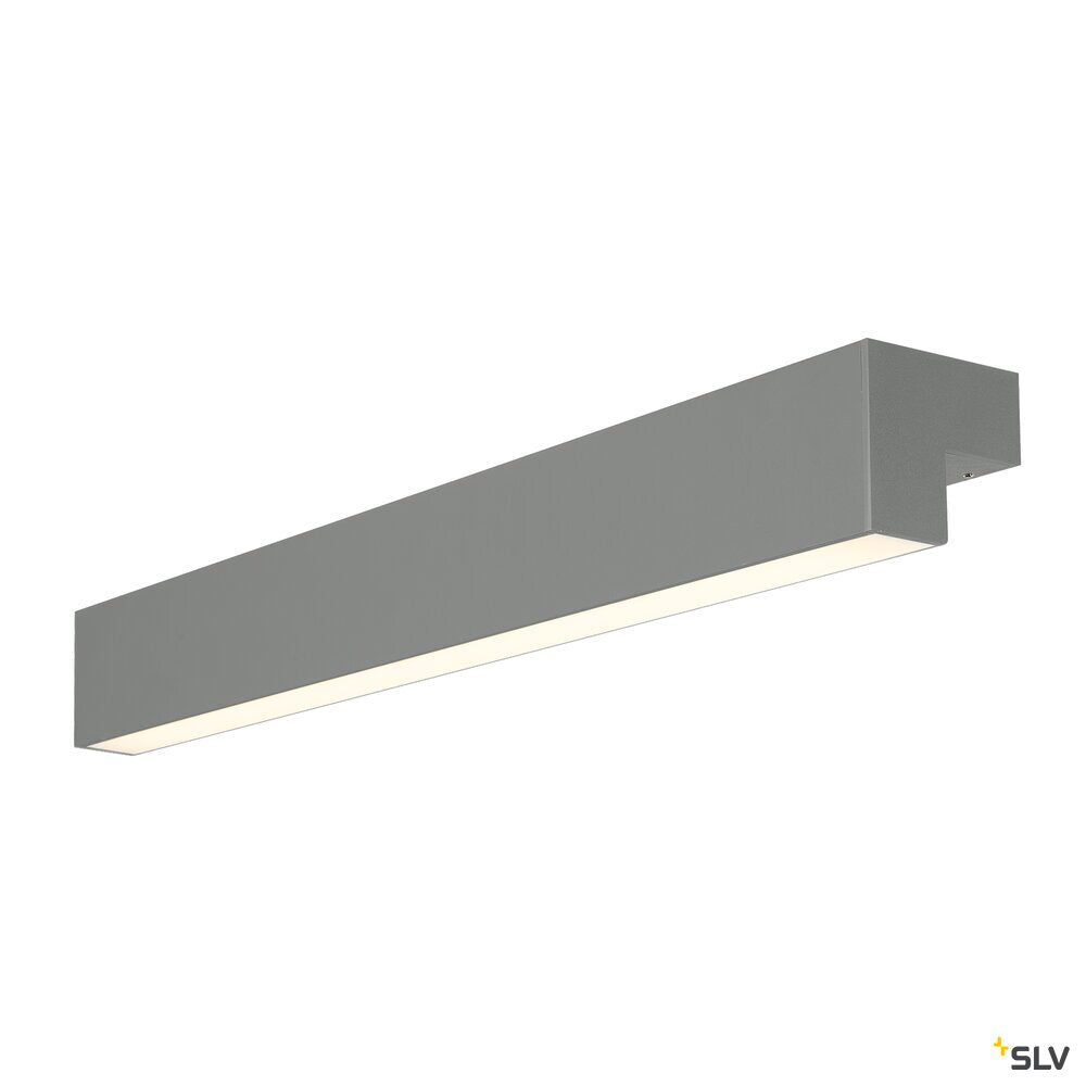 L-LINE 60 LED, wall and ceiling light, IP44, 3000K, 700lm, grey — SLV ...