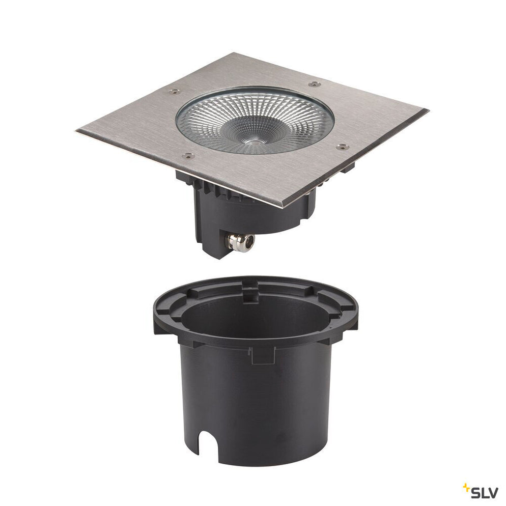 SLV 1006105 | ROCCI 200 EL square, stainless steel in-ground light 16W ...