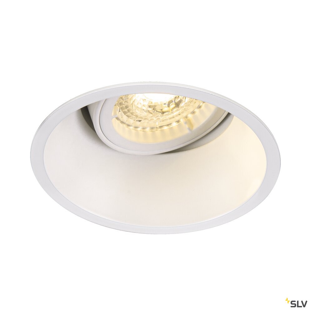 SLV 113141 | HORN-T, recessed fitting, QPAR51, round, matt white, tiltable — SLV Lighting Direct